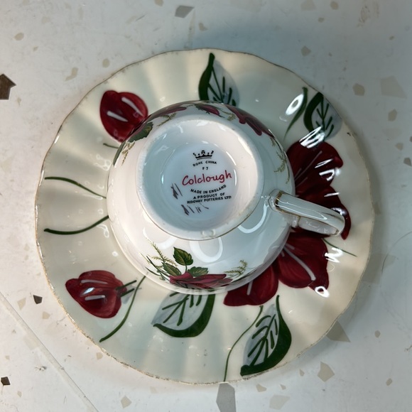 Vintage | Dining | Colclough Bone China Red Rose Cup Ridgeway Pattern ...